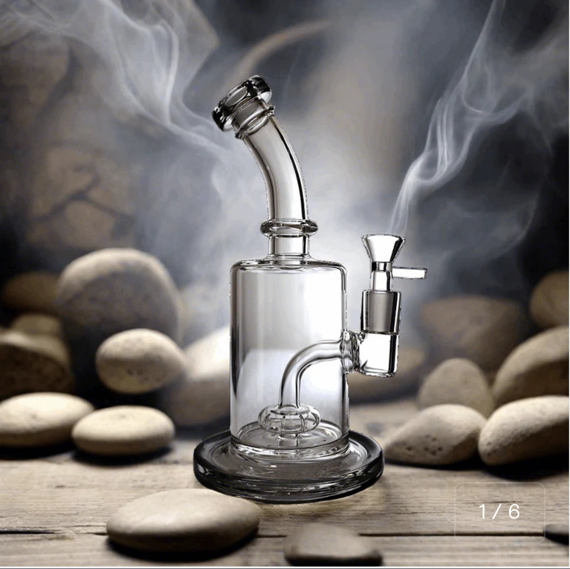 10" Glass Showerhead Perc Bent Neck Dab Rig – RK Quality Glass