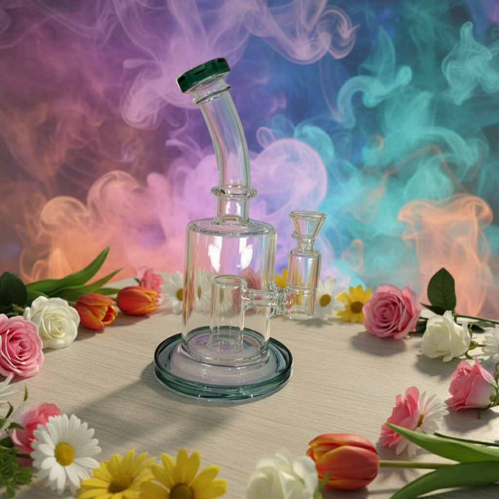 8" Shower Head Dab Rig WP 266 For Sale – RK Quality Glass