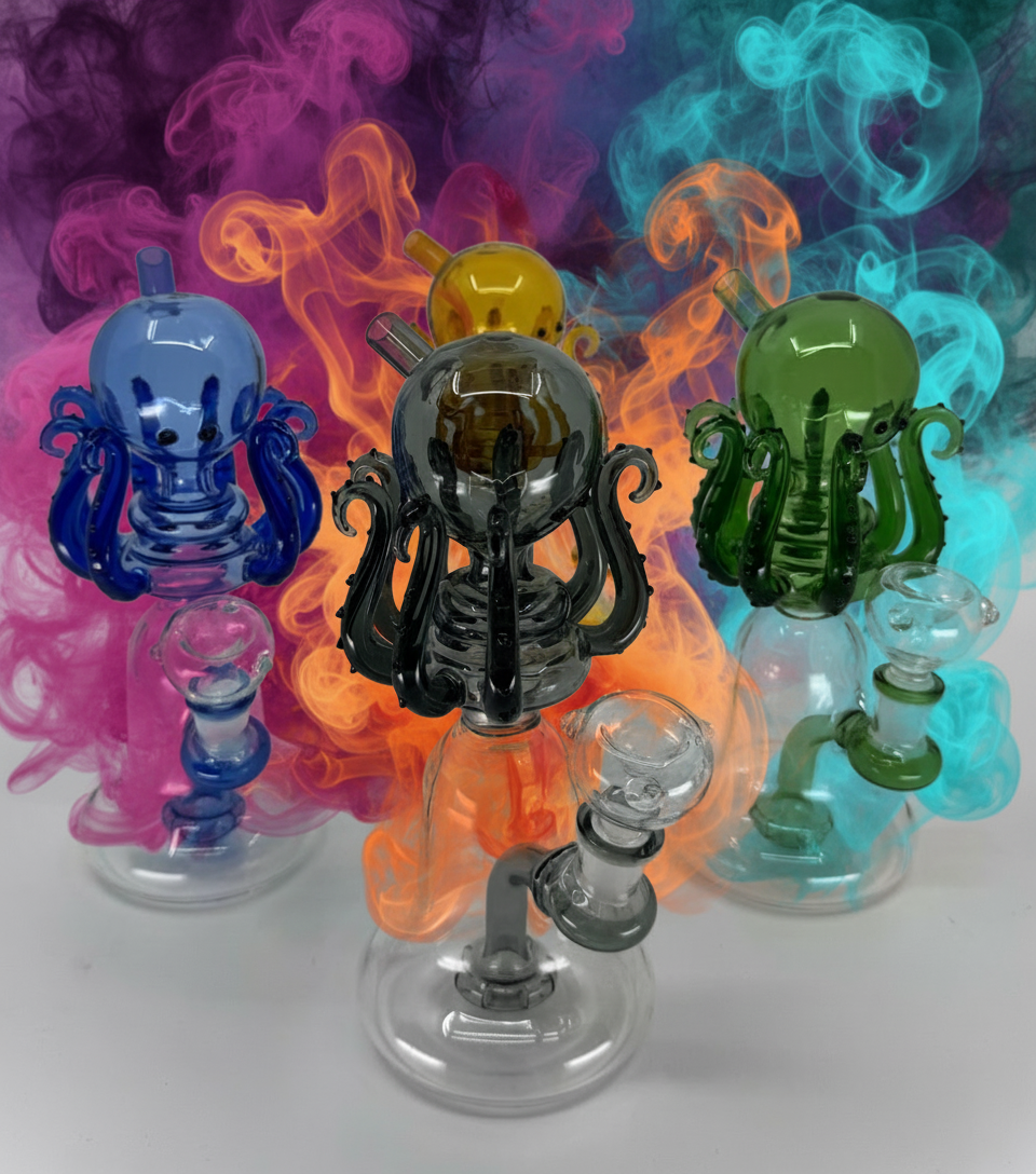 8" Fancy Dab Rig Wholesale - RK Quality Glass
