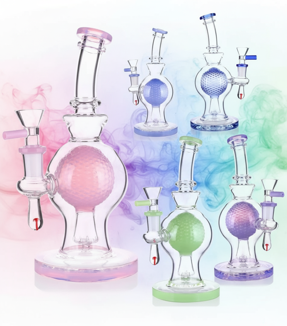 7.5 Inch Showerhead Crystal Ball Bent Neck Dab Rig - WP103 – RK Quality ...